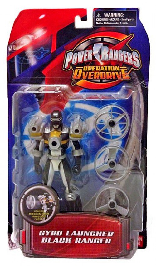 Bandai Toys Power Rangers Operation Overdrive Gyro Force Black Ranger ...