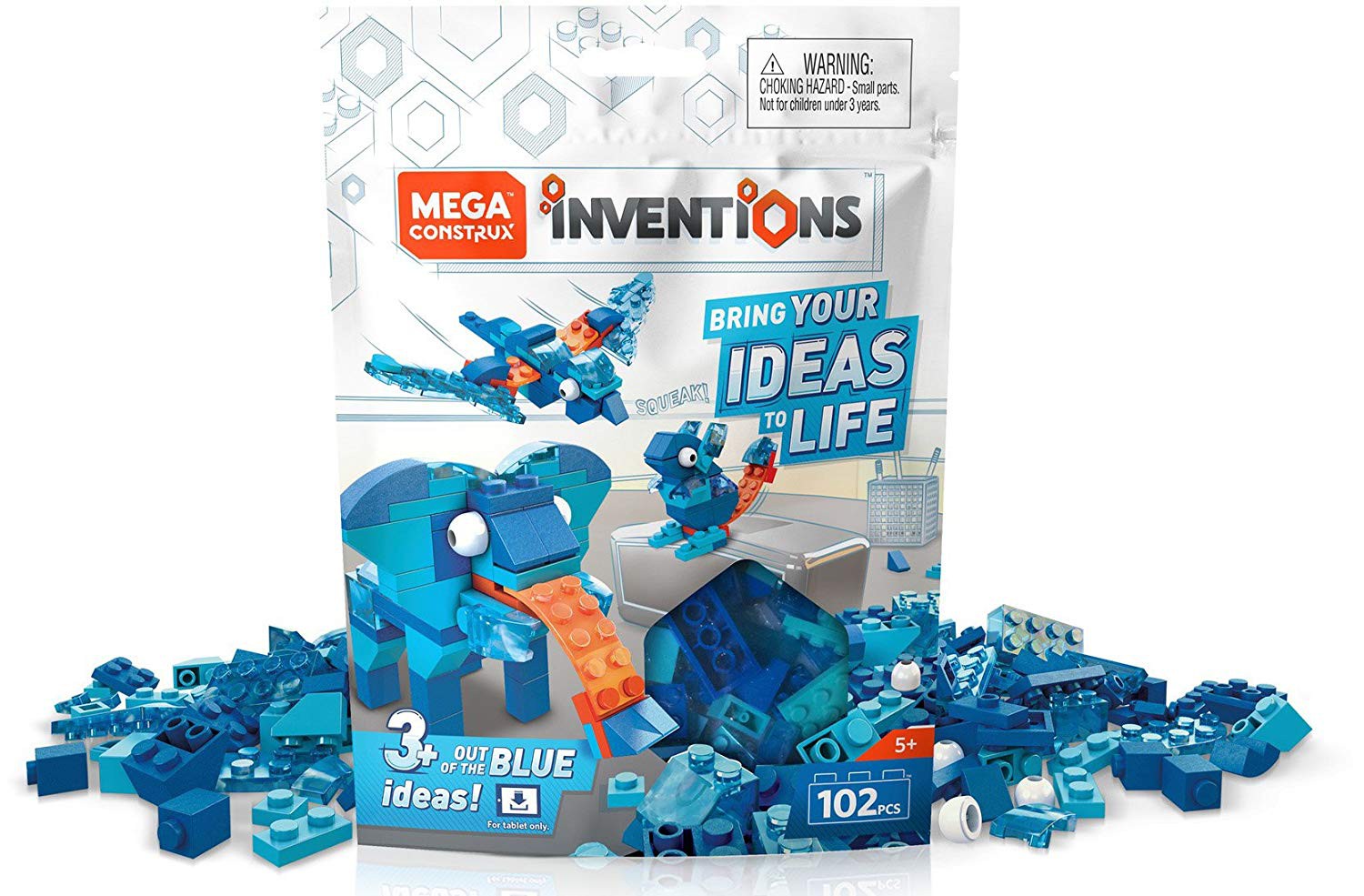 Mega Construx Inventions Blue Brick Building Set