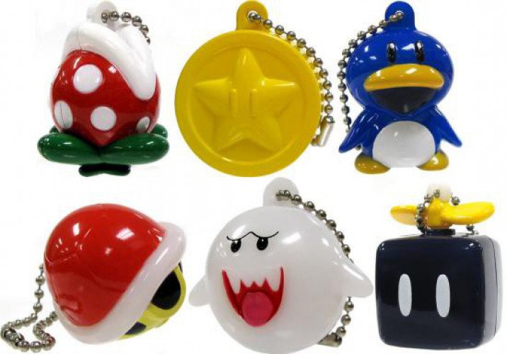 Bandai Toys New Super Mario Bros Wii Light Up Collection 2 Set of 6 ...