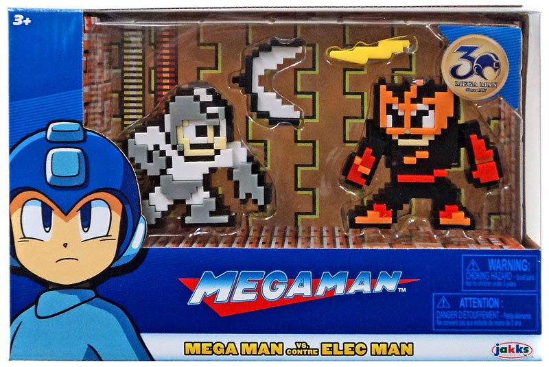 Jakks Pacific Mega Man Classic 8-Bit Gray / White Mega Man vs Elec Man ...