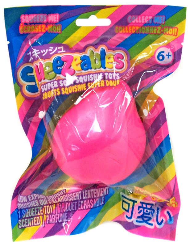 License 2 Play Squeezeables Series 1 Hot Pink Pear Squeeze Toy