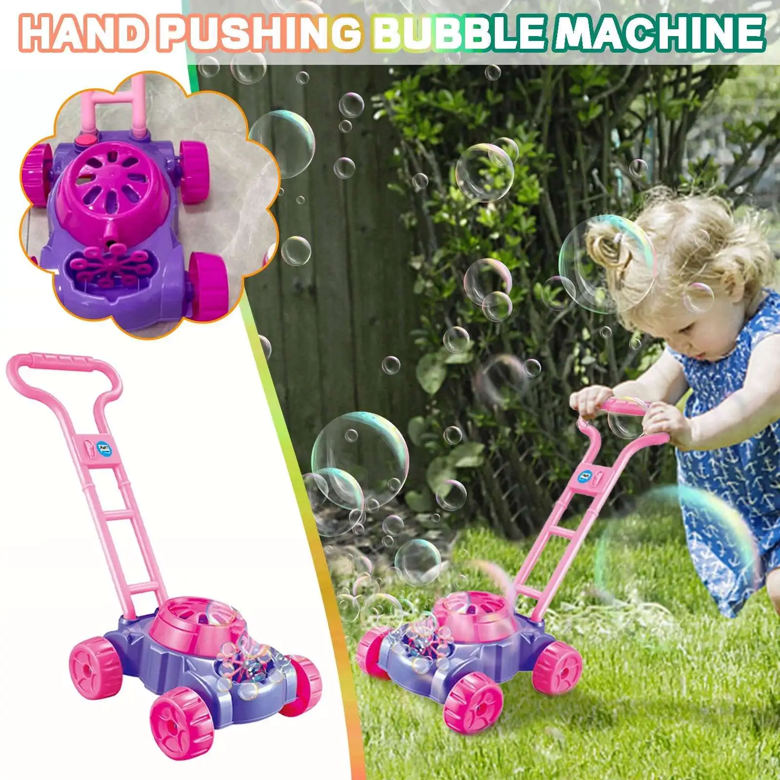 Bubble Cart Bubble Cart Bubble Blower Pink Purple Fhuch - ToyWiz