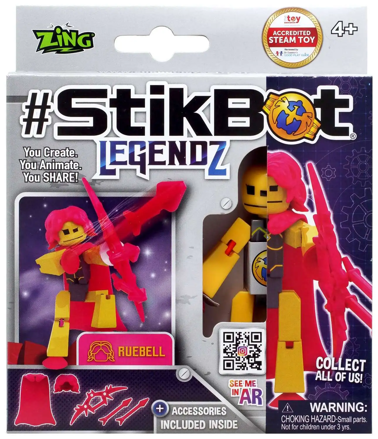 Stikbot Legendz Ruebell 3 Figure Zing - ToyWiz