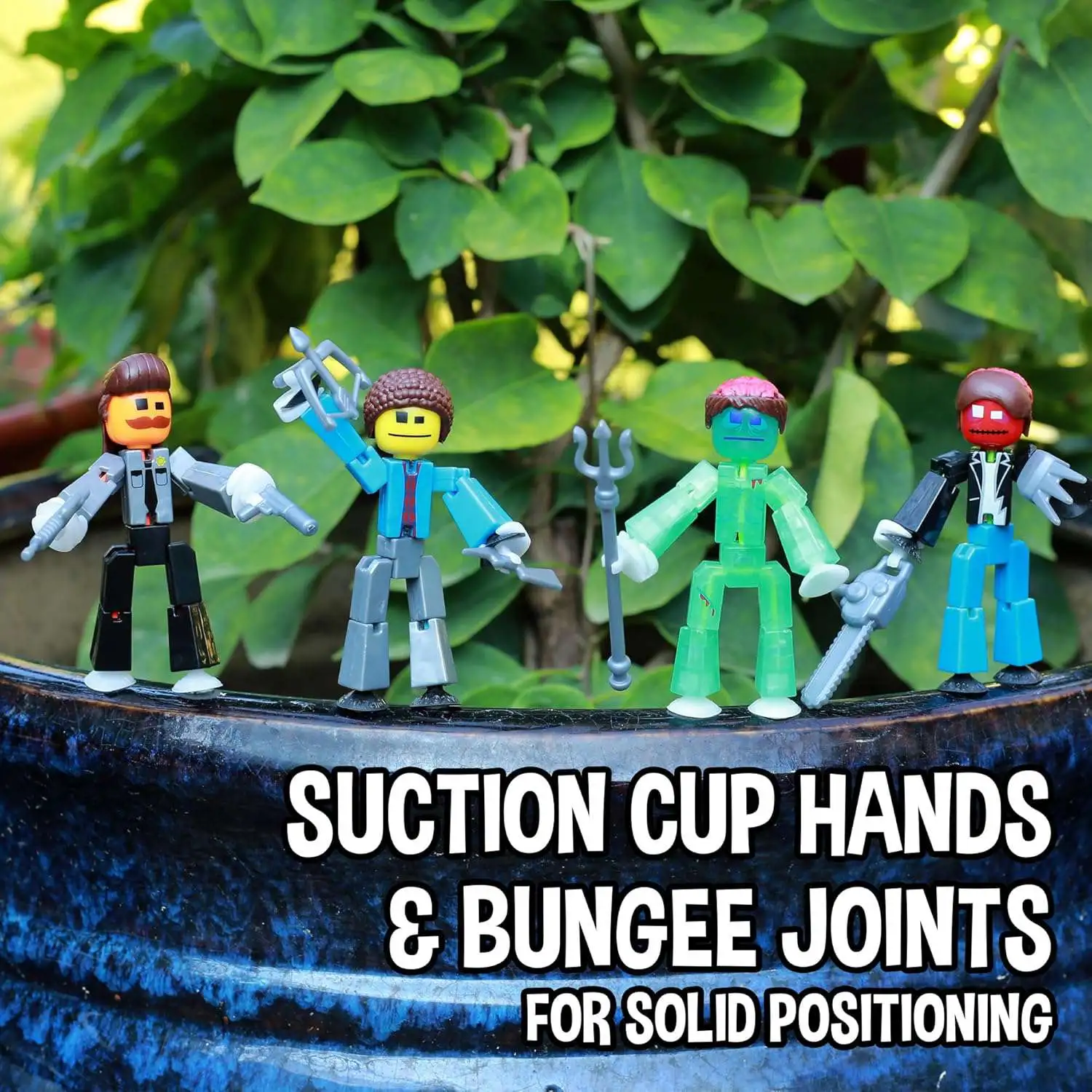 Stikbot Monsters Zombie Hunters 3 Figure 4-Pack Zing - ToyWiz