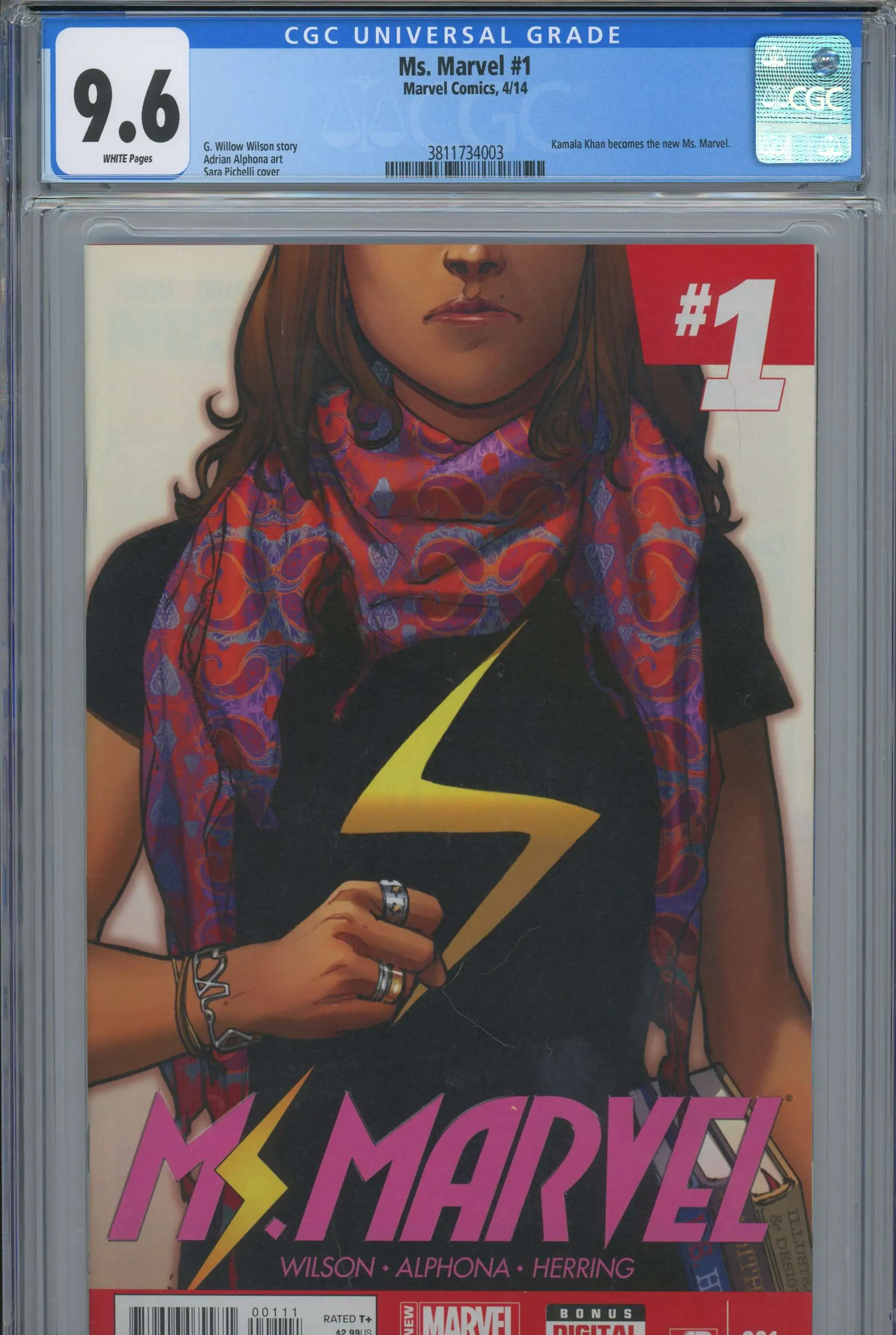 Marvel Comics Ms. Marvel 2014 Comic Book 1 CGC 9.6 - ToyWiz