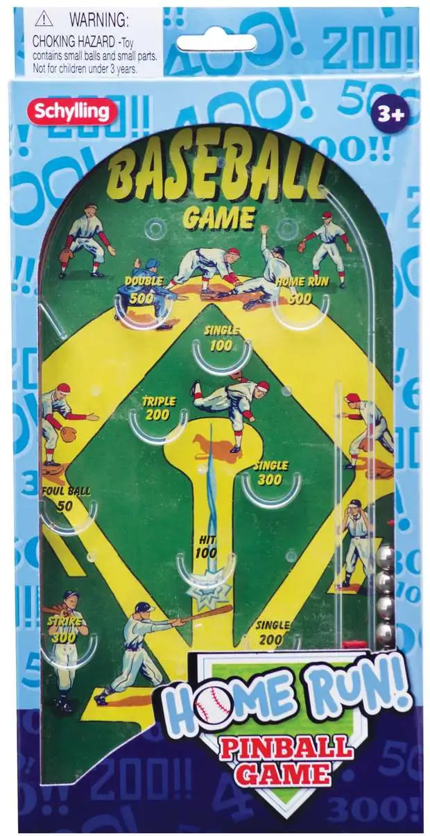 Home Run Home Run Baseball Pinball Game Schylling - ToyWiz