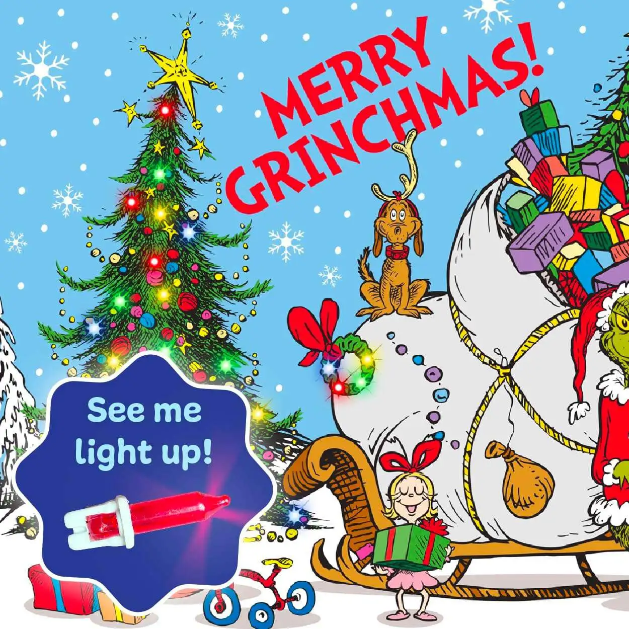 Dr. Seuss The Grinch Holiday Magic Merry Grinchmas Light-Up Puzzle ...