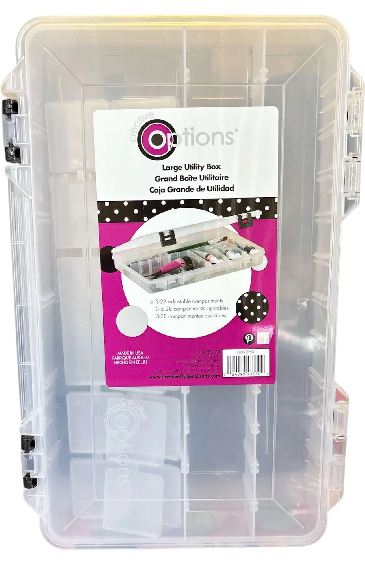 Creative Options Large Utility Box Large Utility Box Adjustable ...