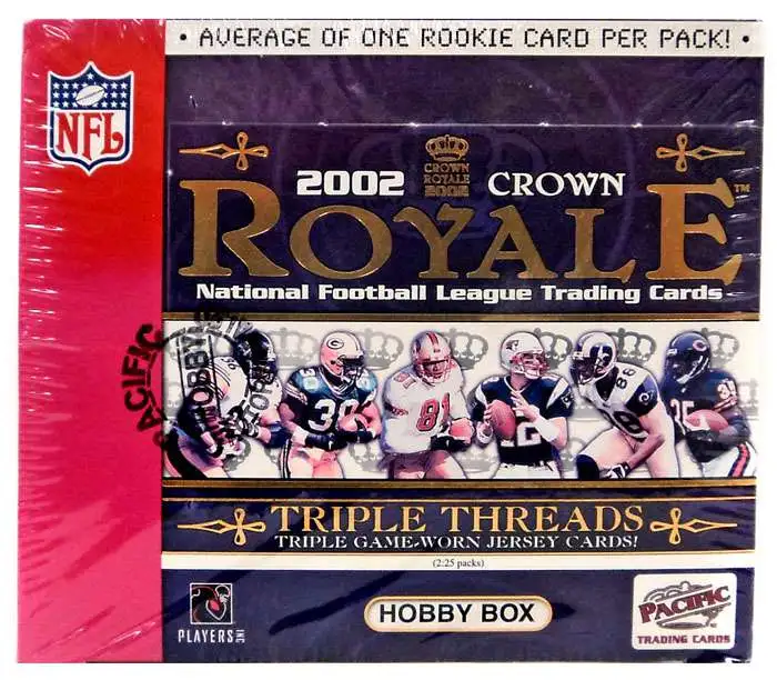 NFL 2002 Crown Royale Trading Card HOBBY Box Pacific Trading Cars Inc ...
