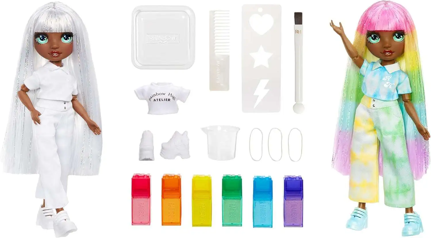 Rainbow High Watercolor Create Washable Watercolors Tie-Dye Kit, Green ...