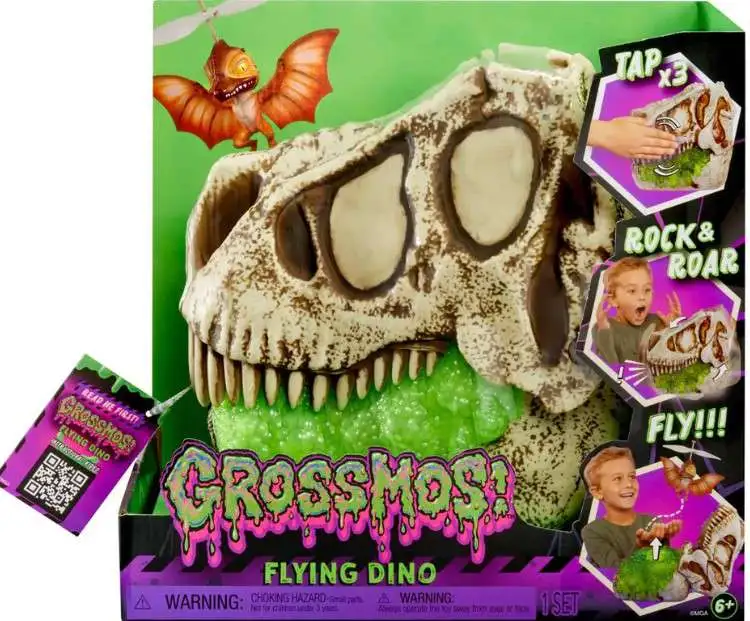 GrossMos Flying Dino Interactive Playset ORANGE Dinosaur MGA ...