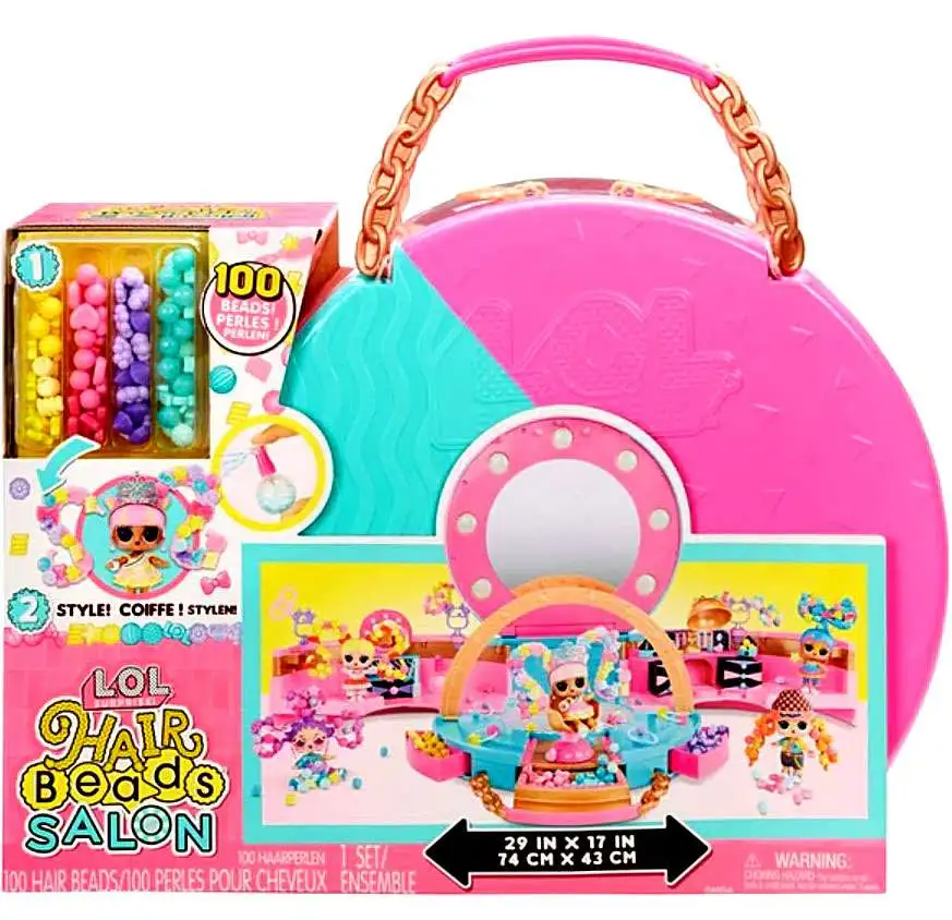 LOL Surprise Hair Beads Salon Playset Pair with LOL Hair Beads MGA ...