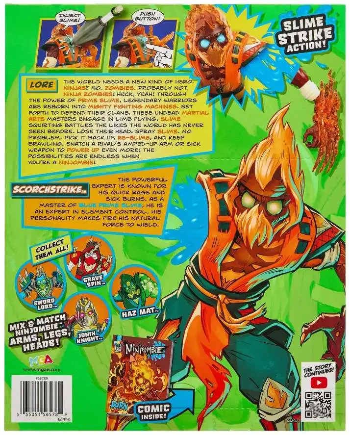 Ninjombie Scorchtrike Action Figure Slime Strike Action MGA ...