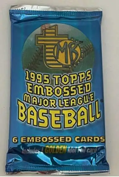 MLB 1995 Topps embossed Trading Card HOBBY Pack 6 Embossed Cards - ToyWiz
