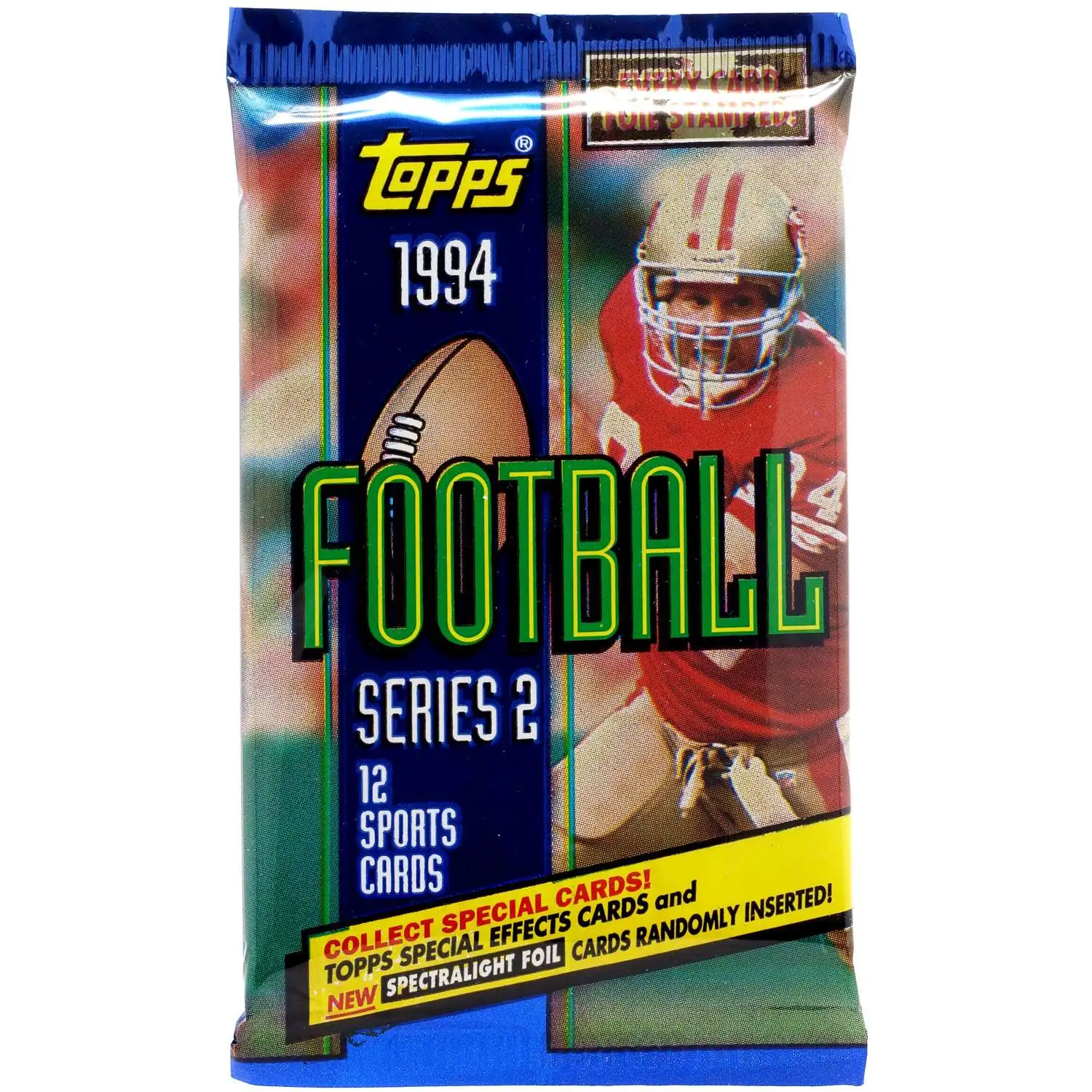 NFL 1994 Series 2 Football Trading Card HOBBY Pack 12 Cards Topps - ToyWiz
