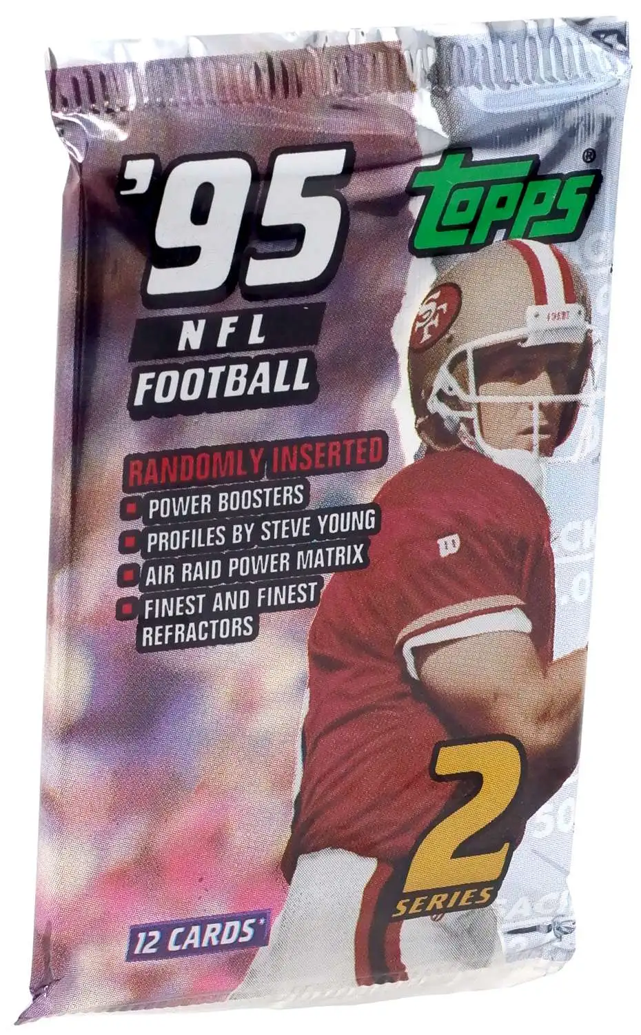 NFL 1995 Series 2 Football Trading Card Pack 12 Cards Topps - ToyWiz