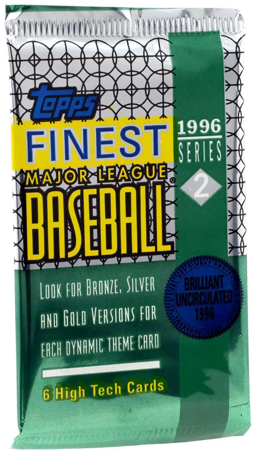 MLB 1996 Series 2 Finest Baseball Trading Card HOBBY Pack 6 Cards Topps ...