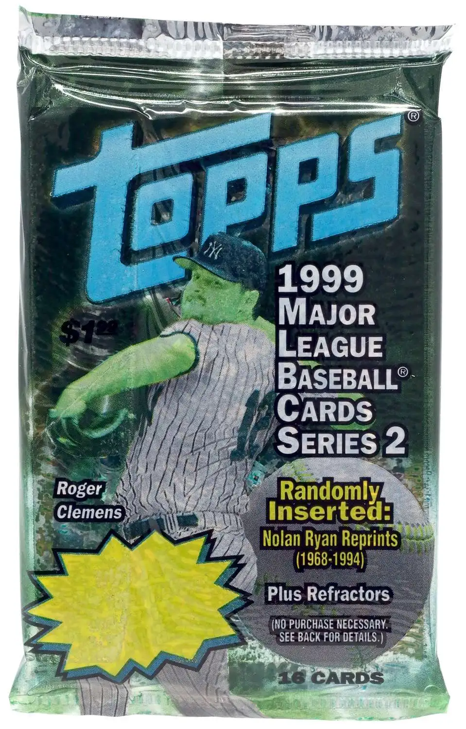 MLB Topps 1999 Series 2 Baseball Trading Card RETAIL Box 16 Cards - ToyWiz