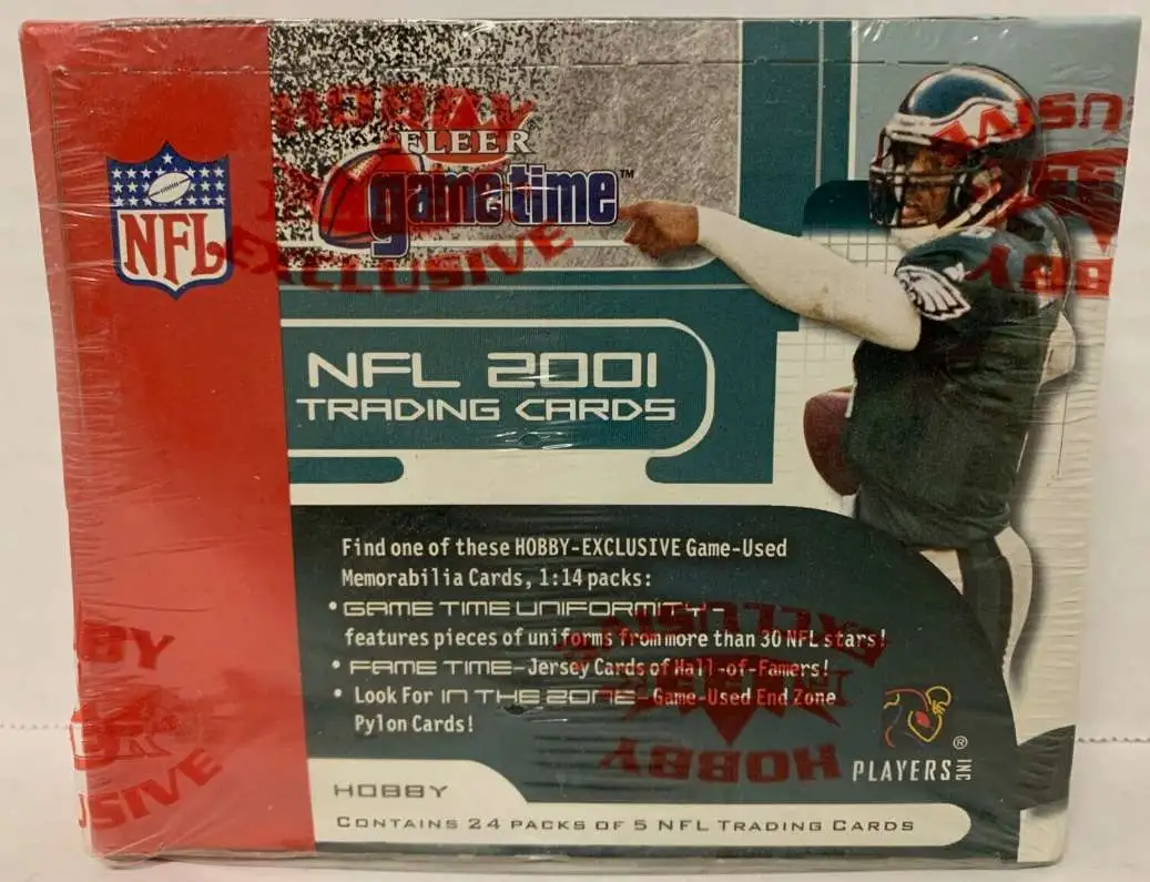 NFL Fleer 2001 Fleer Game Time NFL Football Trading Card HOBBY Box - ToyWiz
