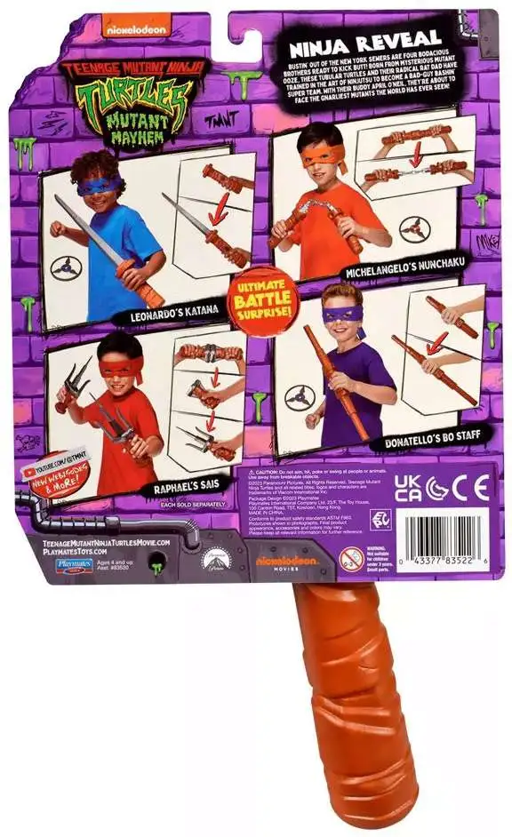 Teenage Mutant Ninja Turtles Mutant Mayhem Ninja Reveal Michelangelos ...