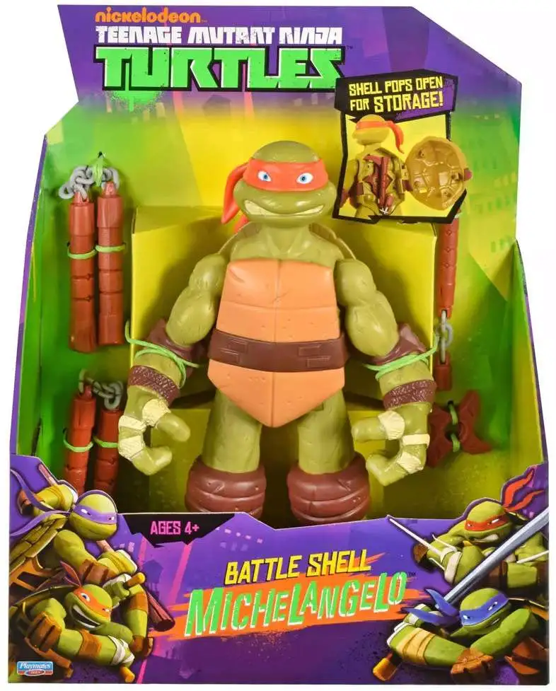 Teenage Mutant Ninja Turtles Nickelodeon Battle Shell Michelangelo 9.75 ...