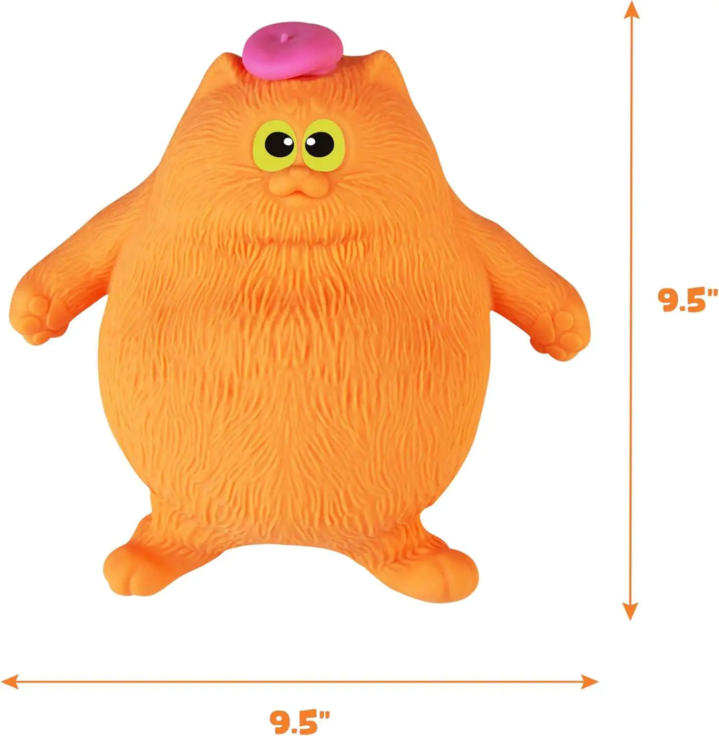 Funkee Animalz Cat Orange 9 JUMBO Stretchy Figure ORB Toys - ToyWiz