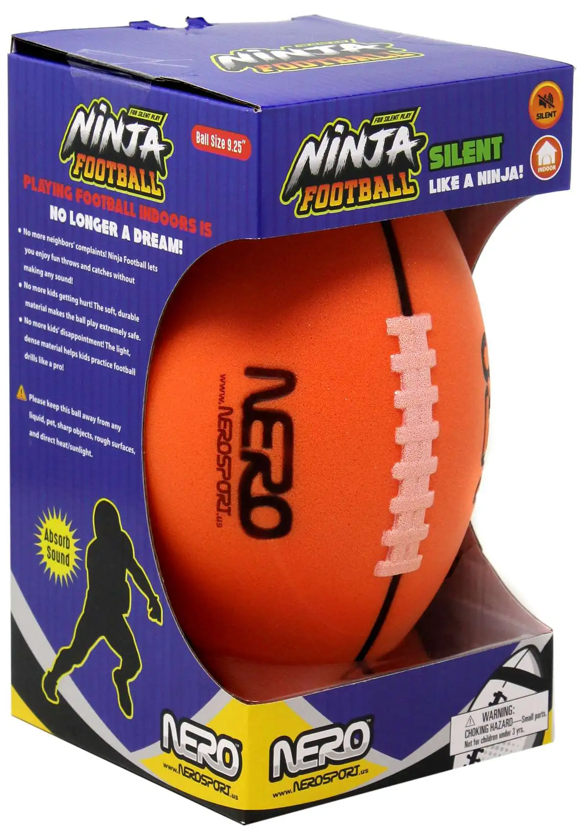 Nero Ninja Foam Football Orange Flash Sales Inc - ToyWiz