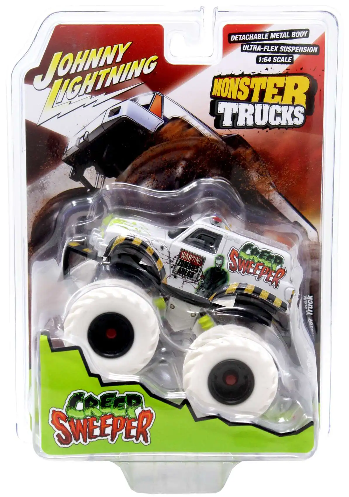 Johnny Lightning Monster Trucks Creep Sweeper 164 Diecast Car Chase ...