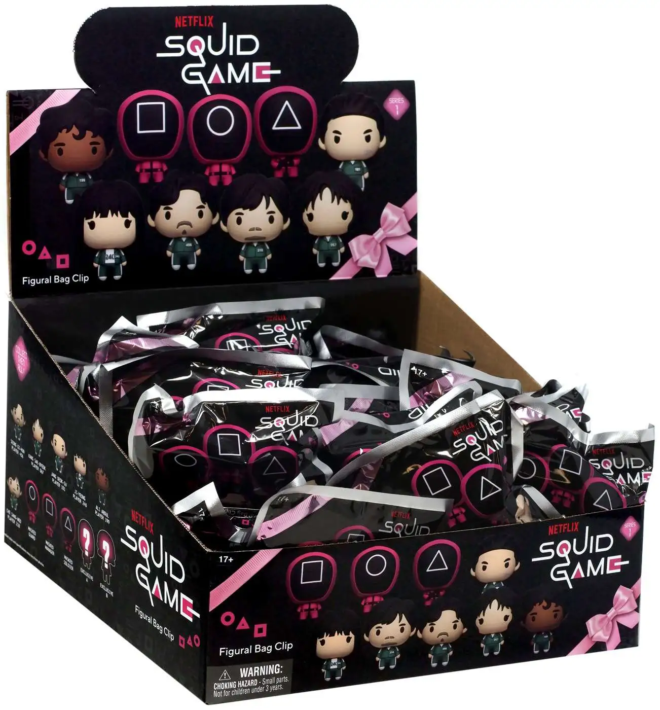 Squid Game 3D Figural Bag Clip Series 1 Squid Game Mystery Box 24 Packs ...
