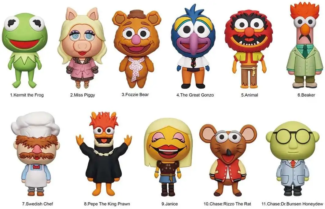 Disney 3D Figural Keyring Series 48 The Muppets Mystery Box 24 Packs ...
