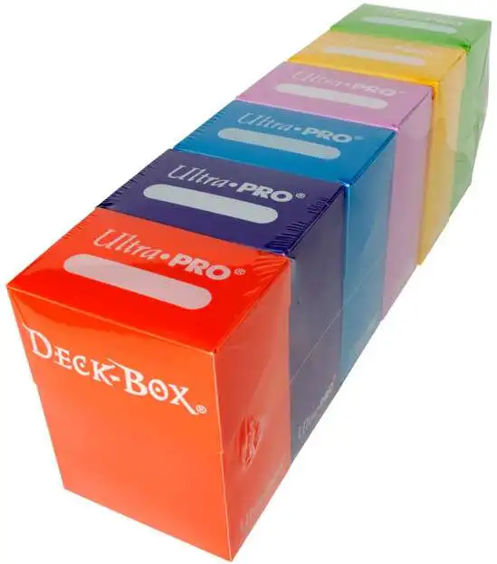 Ultra Pro Card Supplies Black,Green,Blue,Red White Deck Box Bundle - ToyWiz
