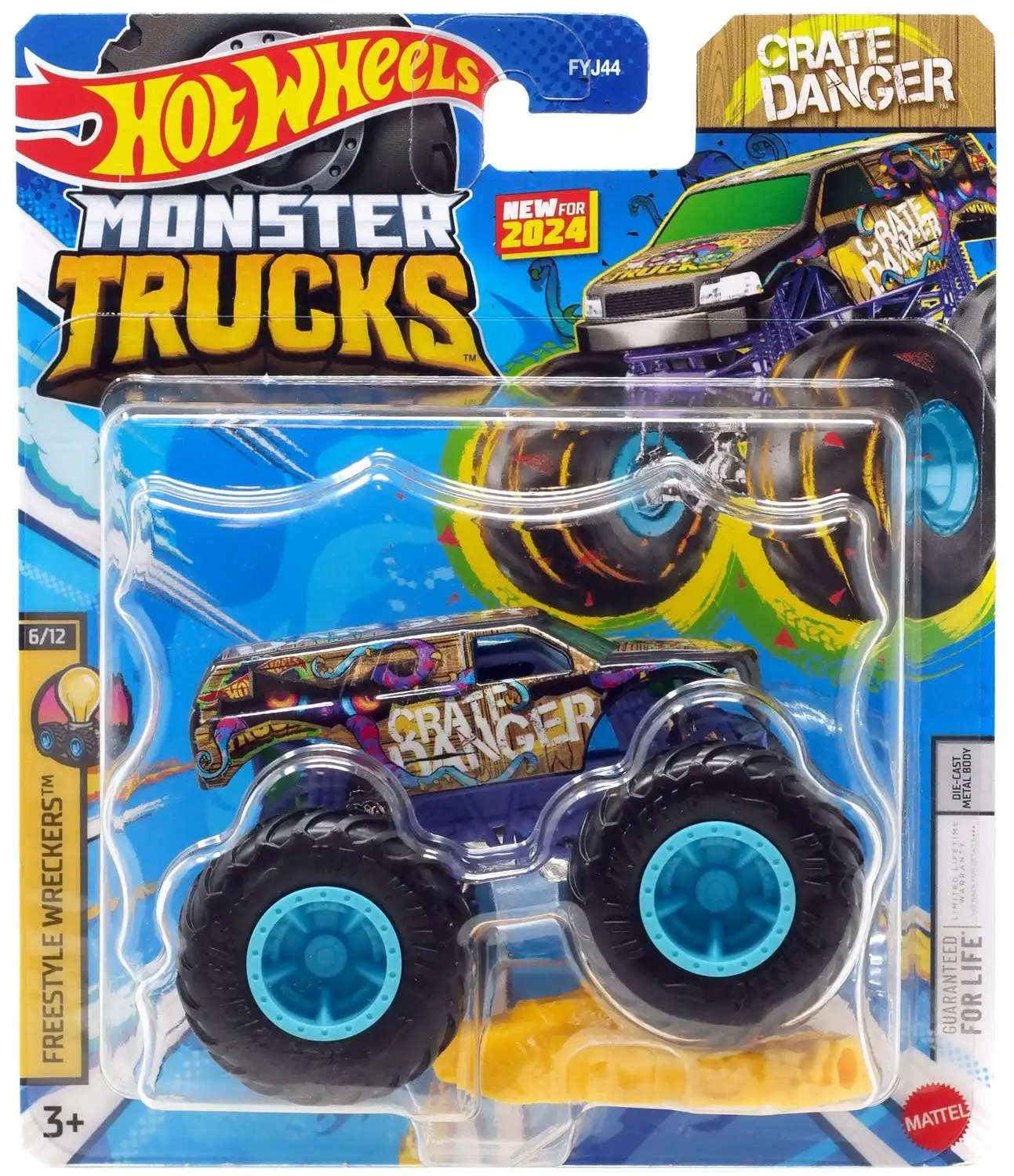 Hot Wheels Monster Trucks Freestyle Wreckers Crate Danger 164 Diecast ...