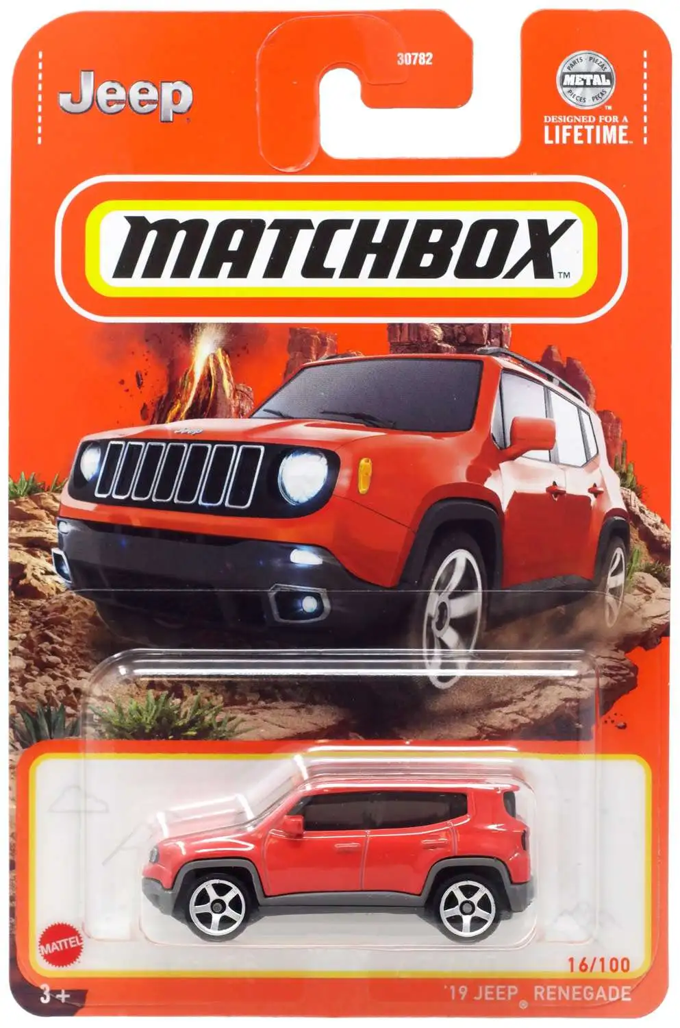 Matchbox 19 Jeep Renegade Diecast Car Red Mattel - ToyWiz