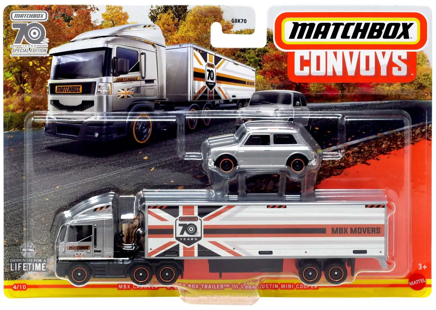Matchbox 70 Years Convoys MBX Cabover MBX Box Trailer 1964 Austin Mini ...