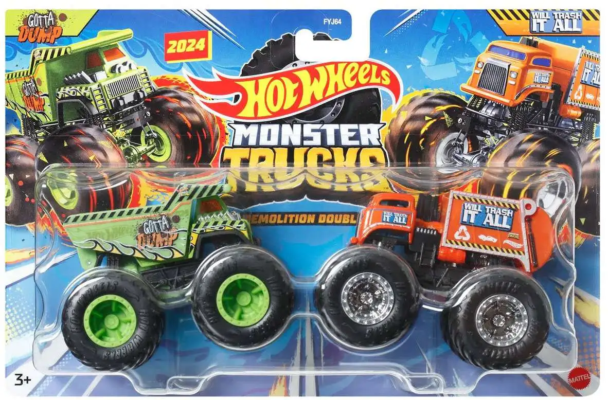 Hot Wheels Monster Trucks Demolition Doubles Gotta Dump Will Trash It ...