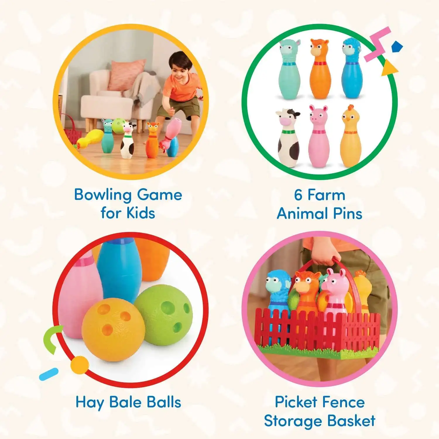 Battat Barnyard Bowling Set Maison Battat - ToyWiz