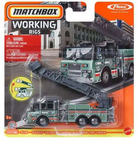 Matchbox Working Rigs Pierce Velocity Aerial Platform Fire Truck ...