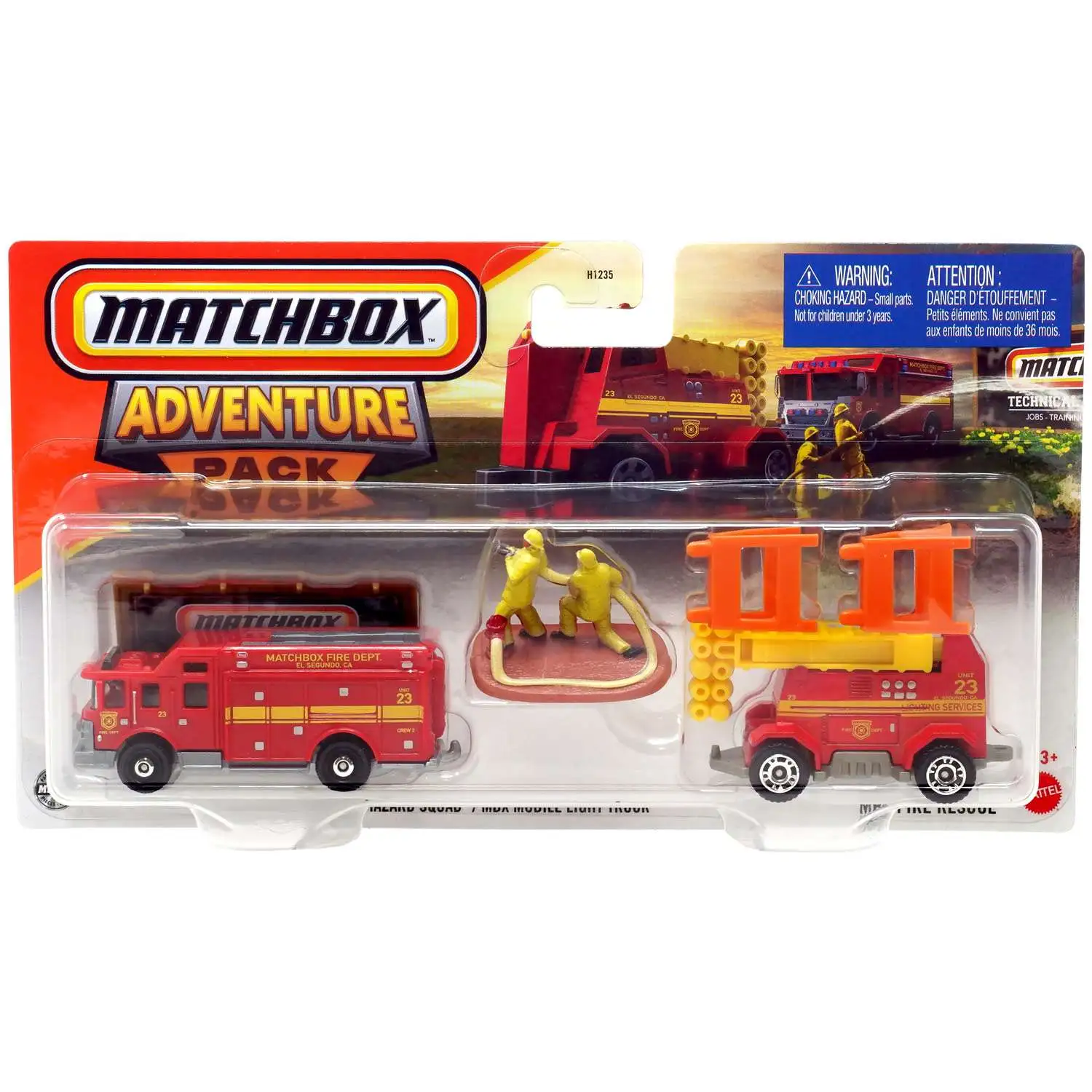 Matchbox Adventure Pack Hazard Squad MBX Mobile Light Truck Mattel - ToyWiz