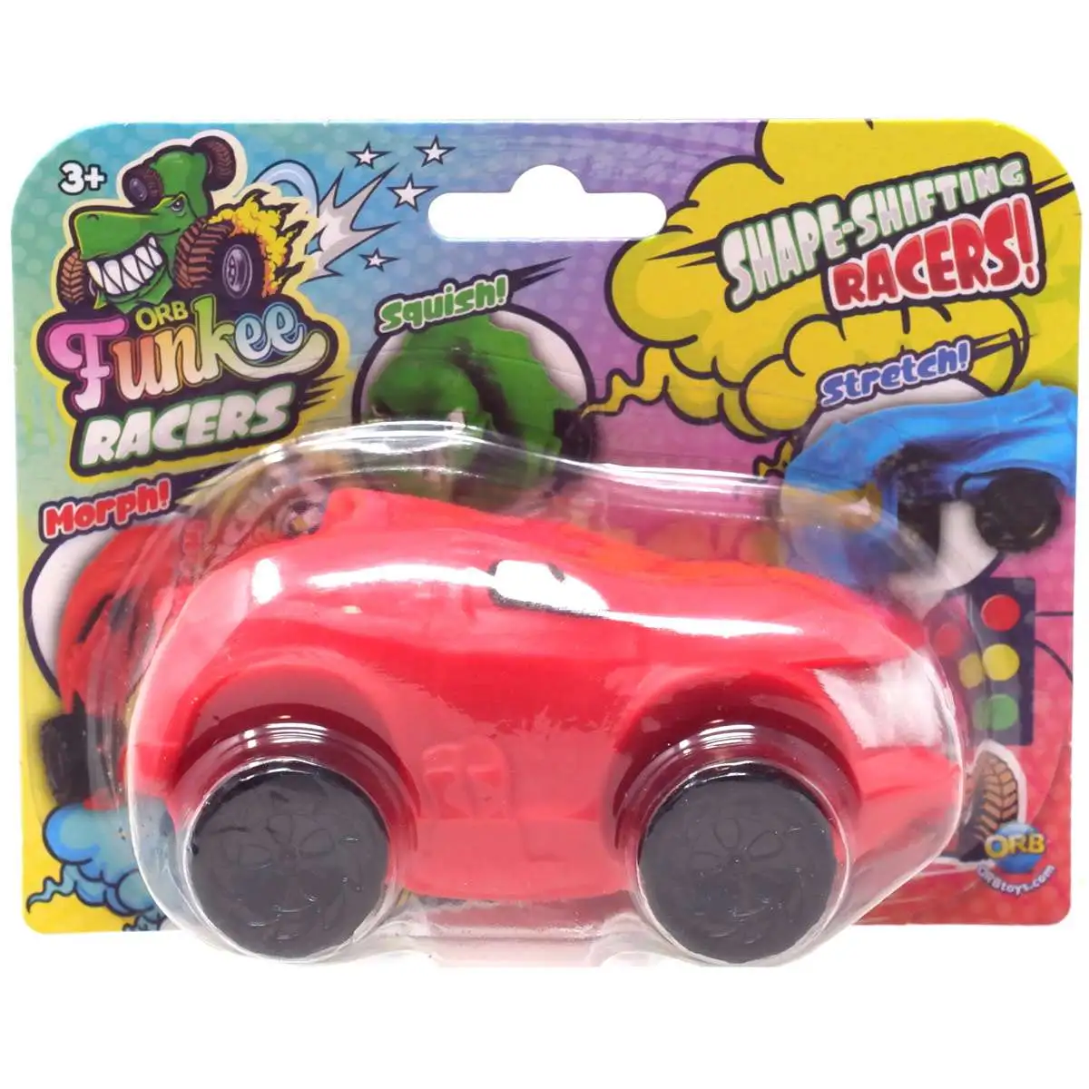 Funkee Racers Shape Shifting Racers Red Squishy Vehicle ORB Toys - ToyWiz