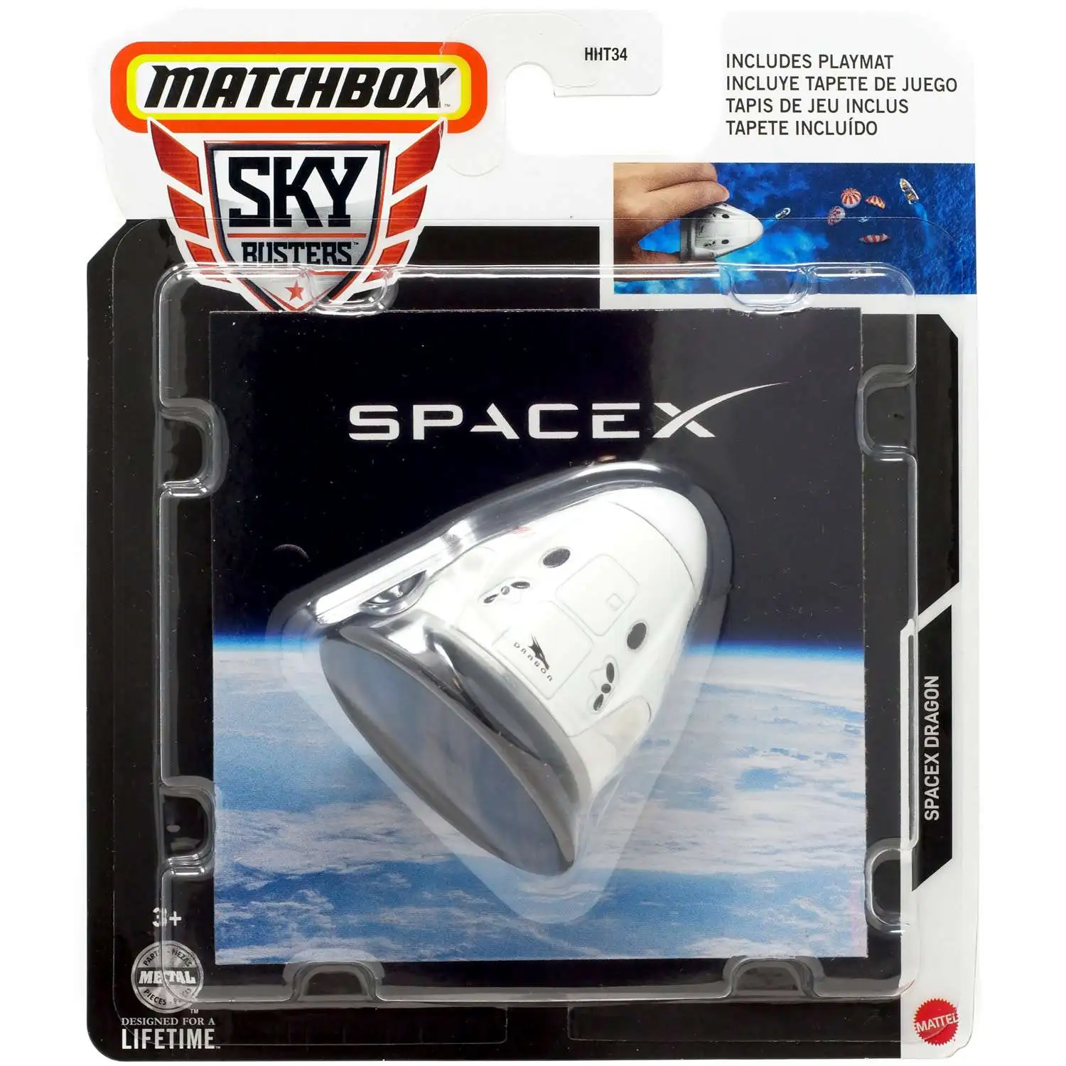 Matchbox Sky Busters SpaceX Dragon Diecast Vehicle Mattel Toys - ToyWiz