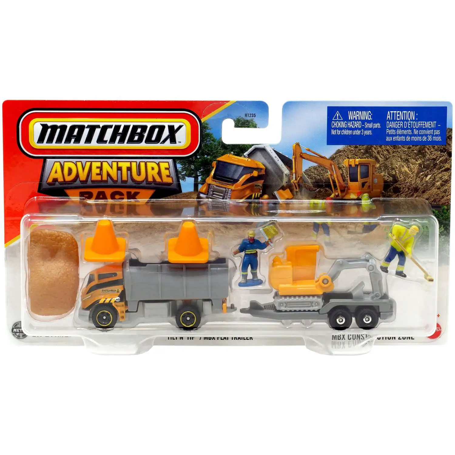 Matchbox Adventure Pack Tilg N Tip MBX Flat Trailer Mattel - ToyWiz