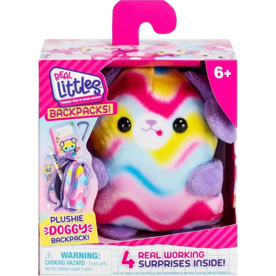 Shopkins Real Littles Plushie PET Backpacks Doggy Mystery Pack 4 Real ...