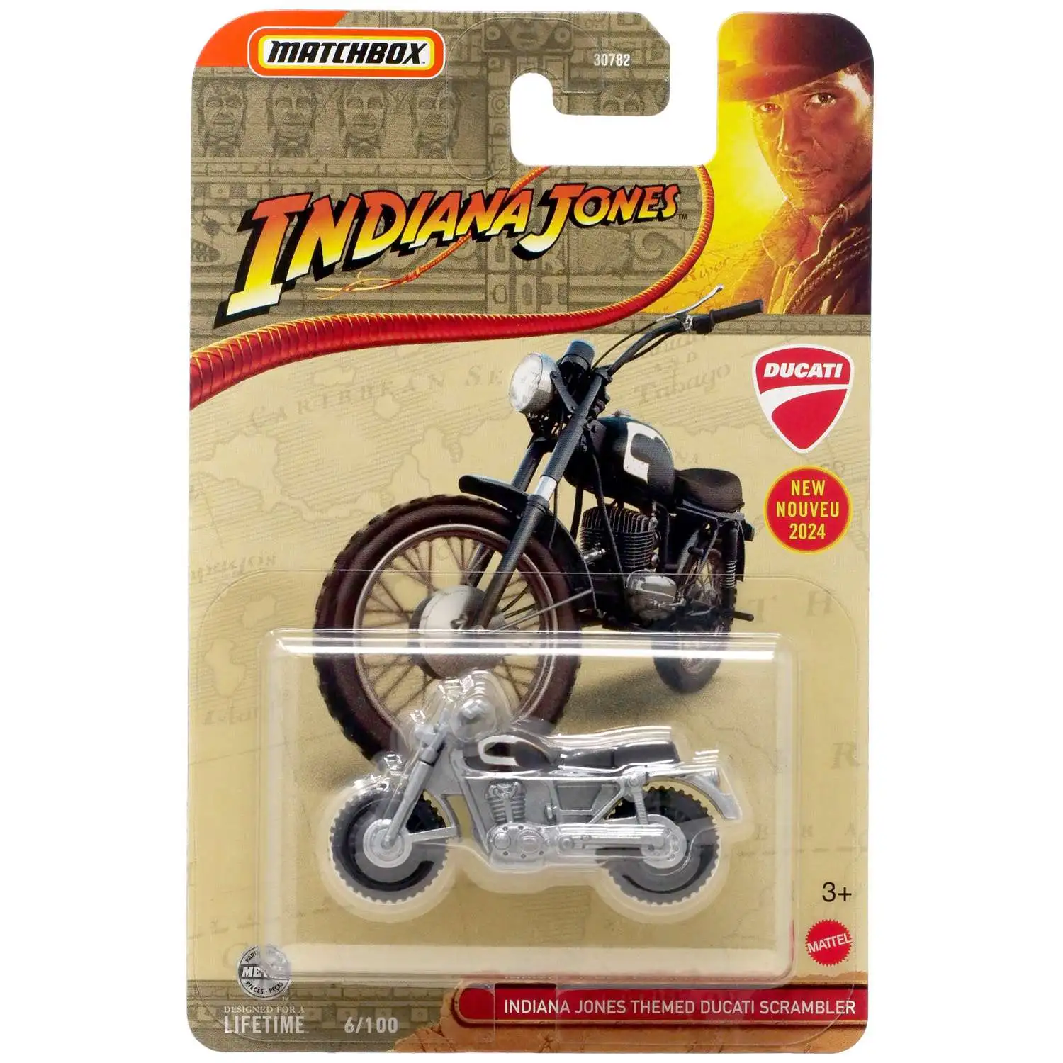 Matchbox Indiana Jones Ducati Scrambler Diecast Vehicle Mattel - ToyWiz
