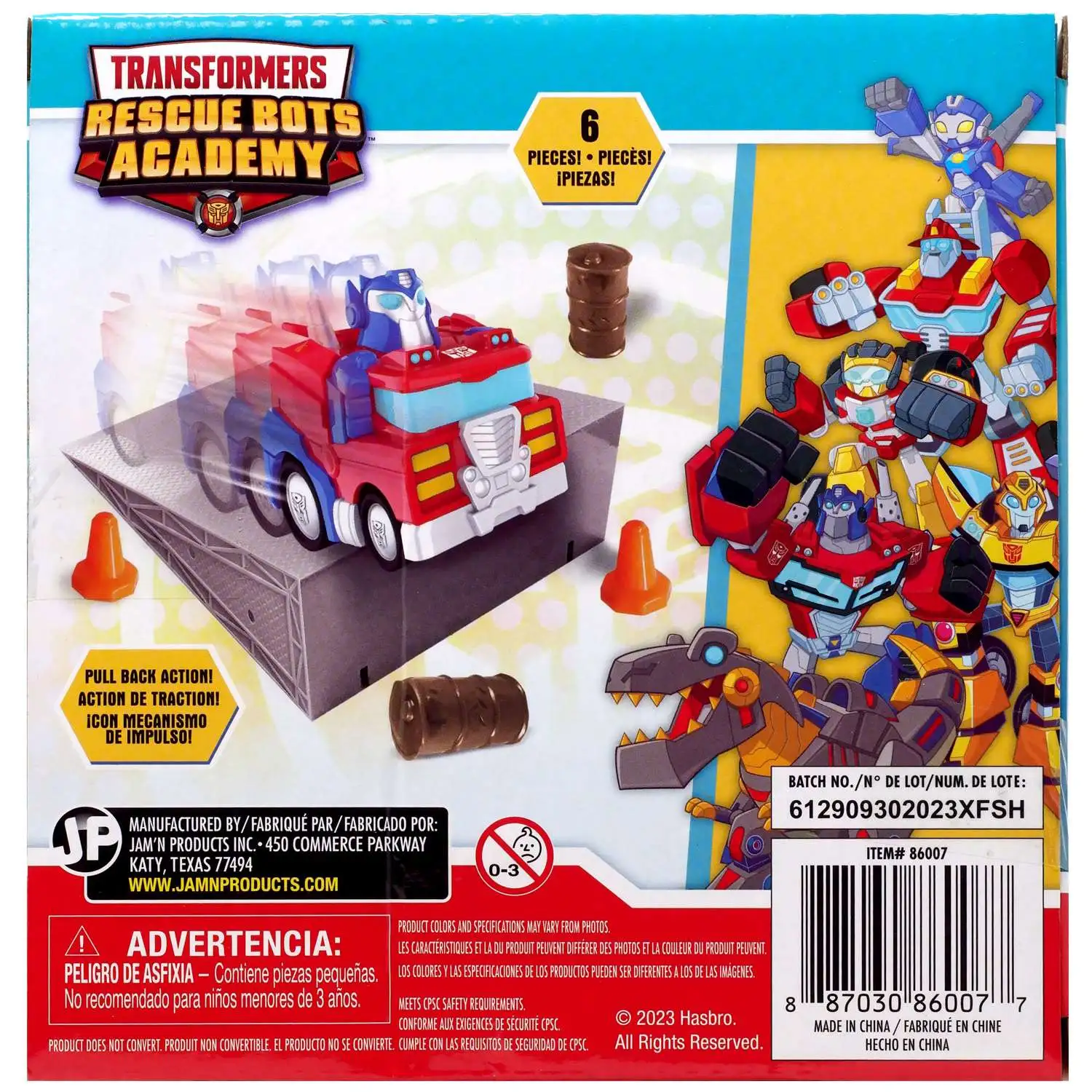 Transformers Rescue Bots Academy Optimus Prime 6 Piece Jump Set JamN ...