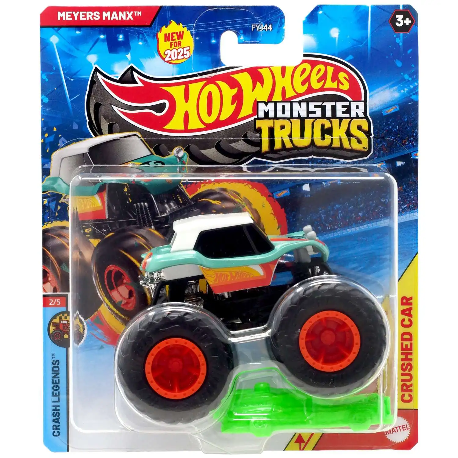 Hot Wheels Monster Trucks Crash Legends Meyers Manx 164 Diecast Car Mattel Toys - ToyWiz