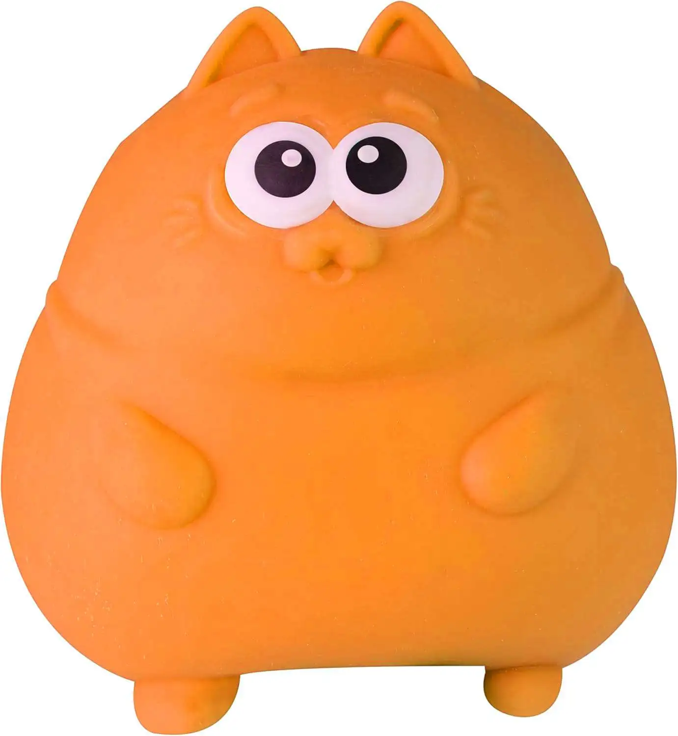 Easy Squeezy Chunky Kitty Pudge Squeeze Toy Orange ORB Toys - ToyWiz