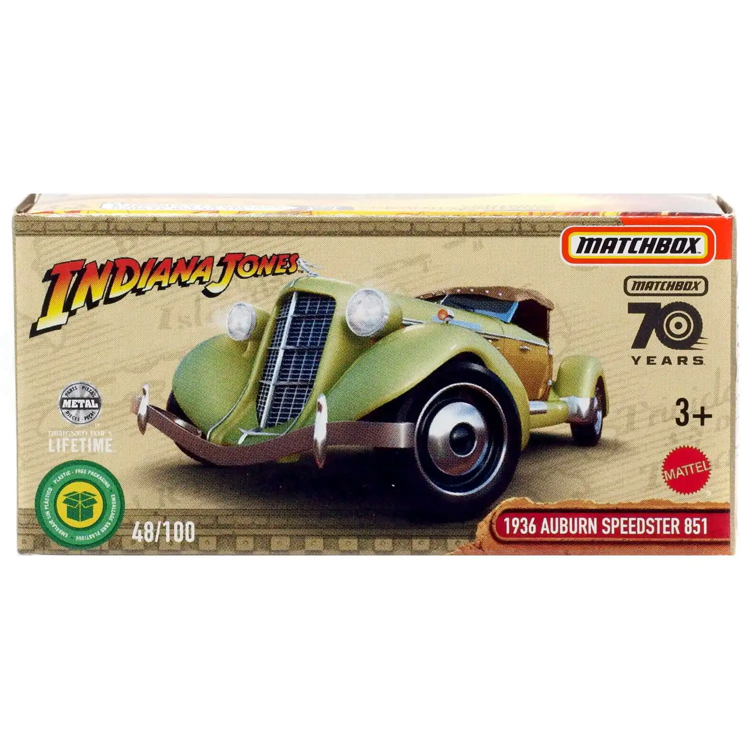 Matchbox Indiana Jones 1936 Auburn Speedster 851 Diecast Car Mattel ...
