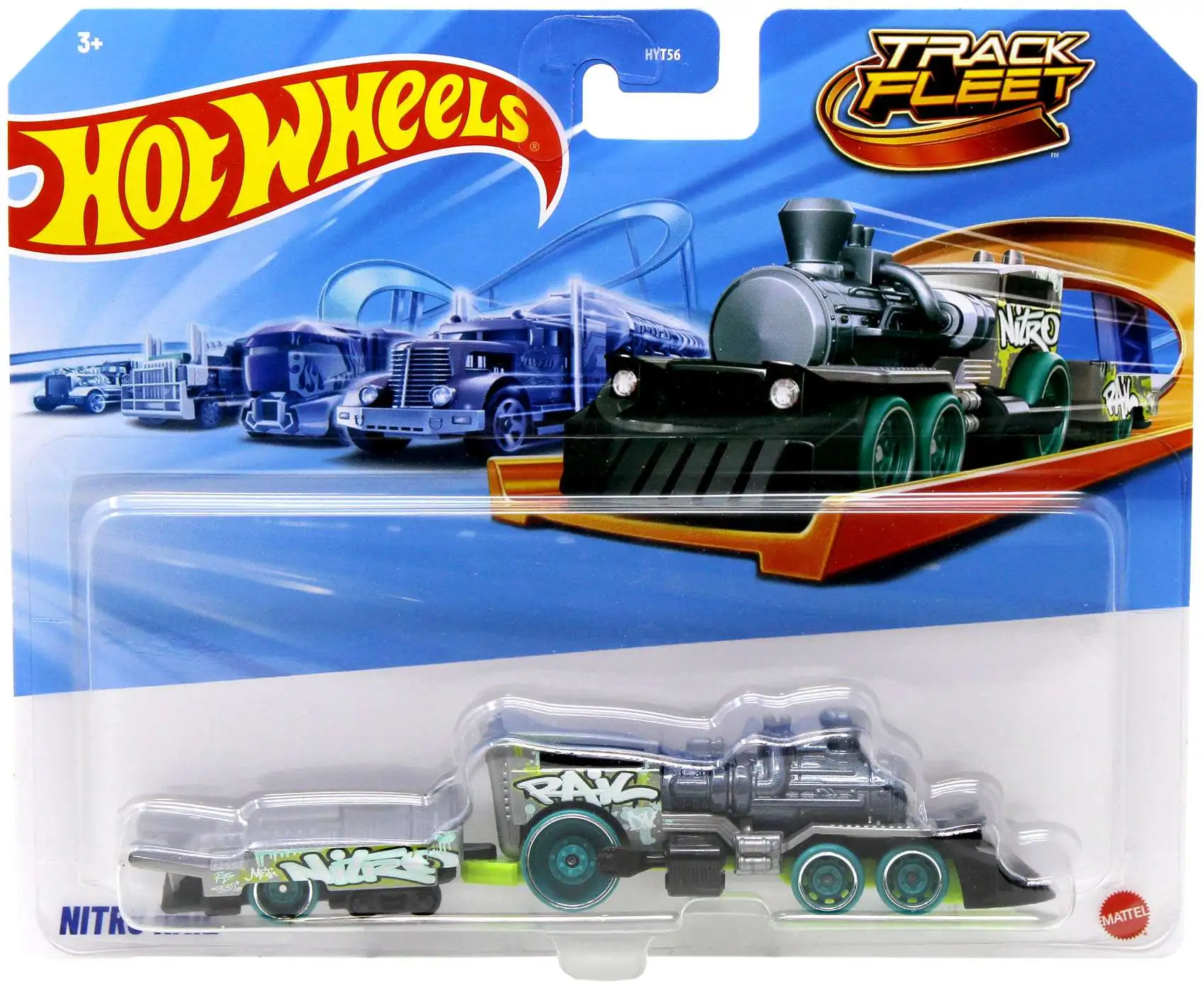 Hot Wheels Track Fleet Nitro Rail 164 Die Cast Car Grey Mattel - ToyWiz