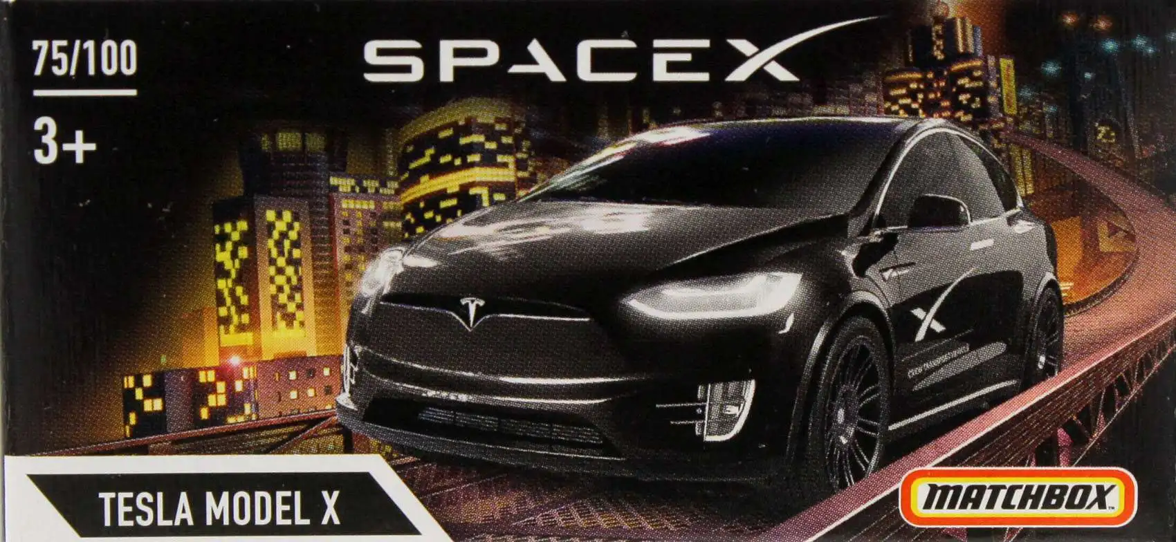 Matchbox Tesla Model X Diecast Car Black, SpaceX Mattel - ToyWiz