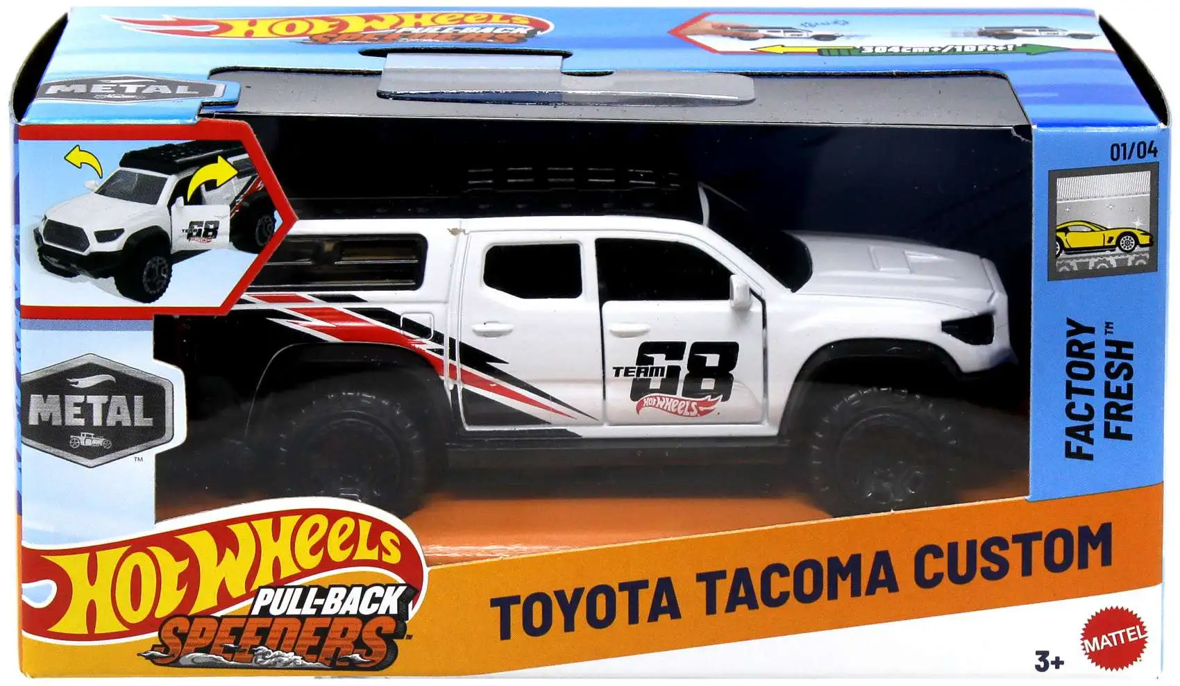 Hot Wheels Pull-Back Speeders Factory Fresh Toyota Tacoma Custom 143 ...